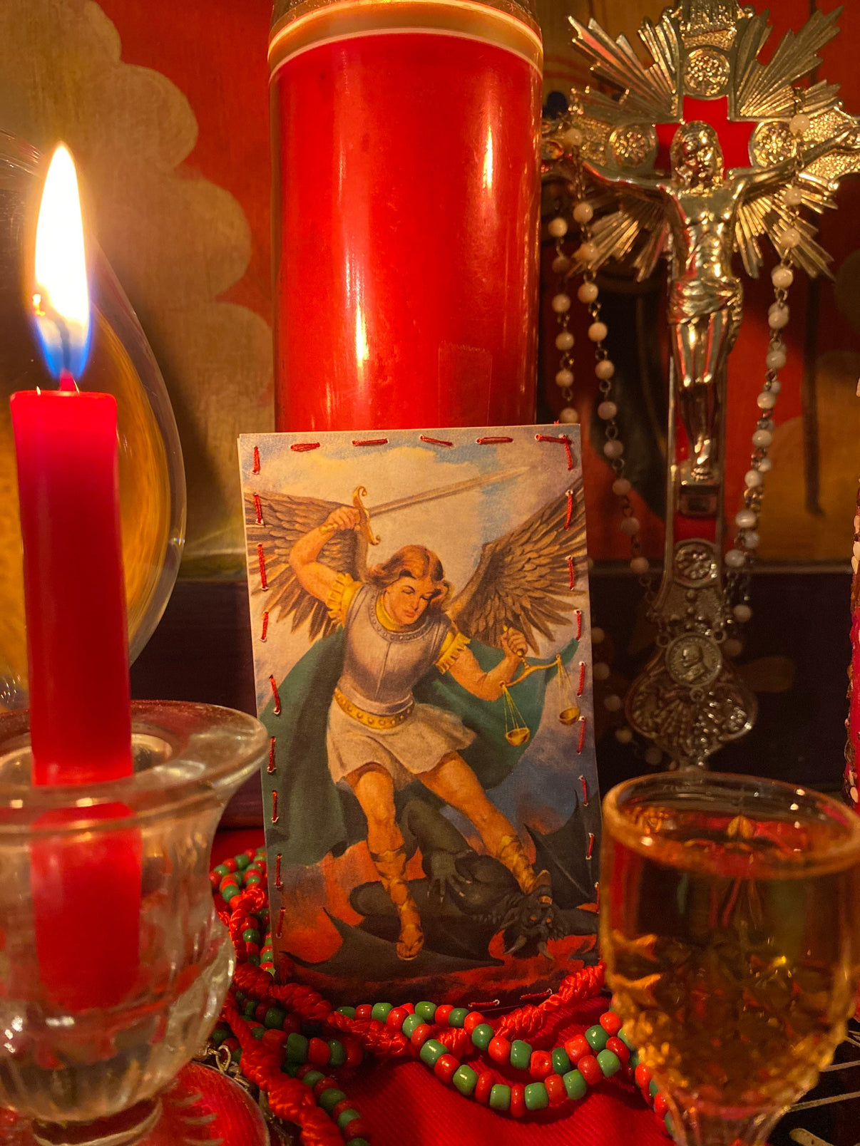 Saint Michael Amparo + Protection + Santa Muerte – serpentinespiritualarts