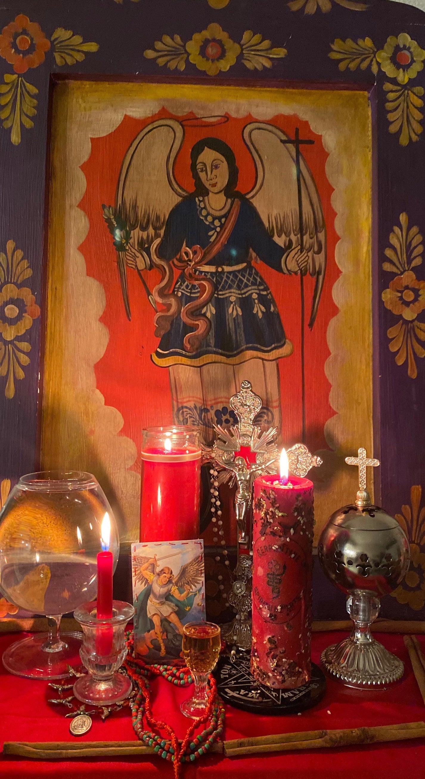 Saint Michael Amparo + Protection + Santa Muerte – serpentinespiritualarts